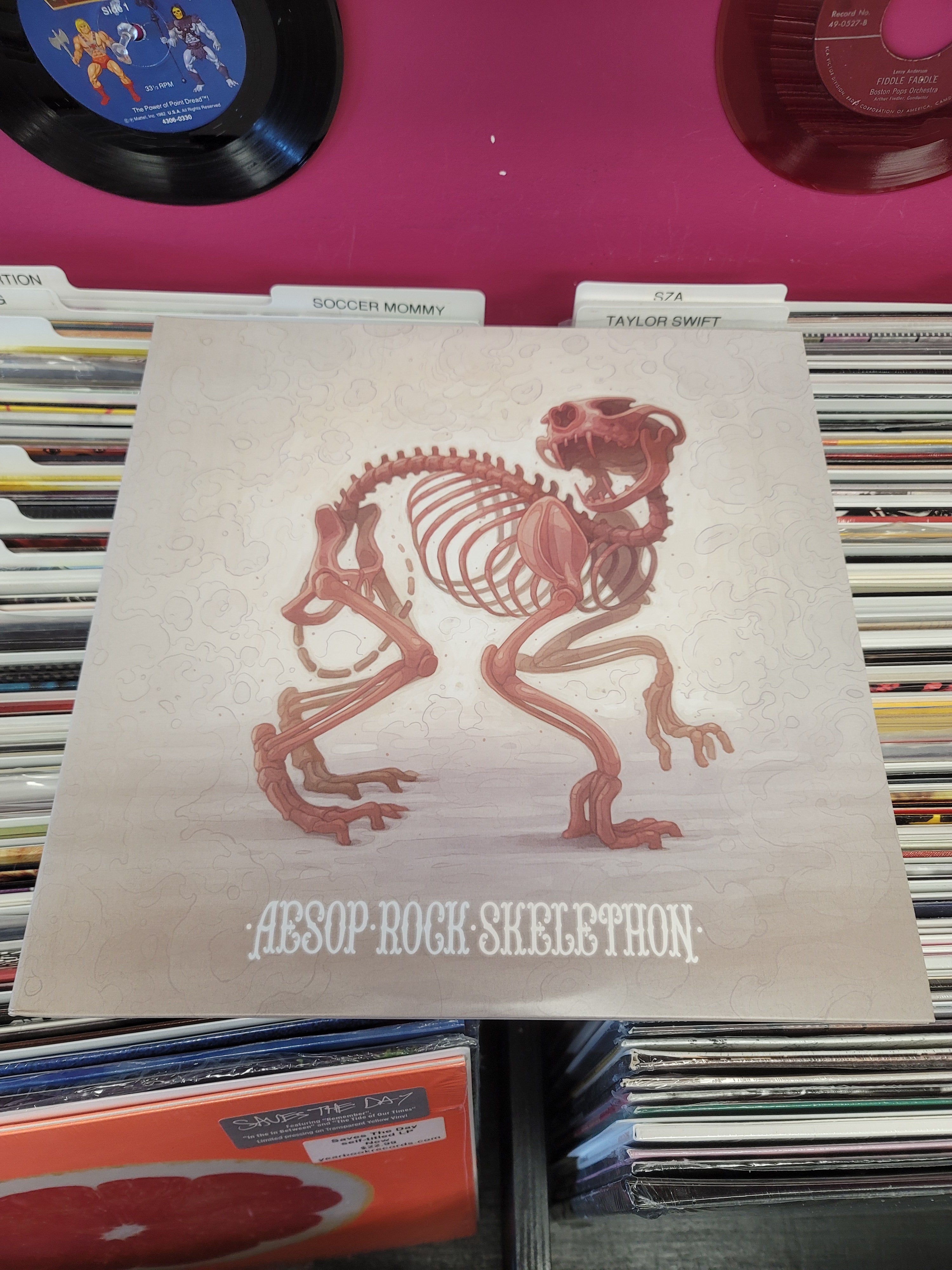USED: Aesop Rock - Skelethon LP record (red vinyl) – Yearbook Records